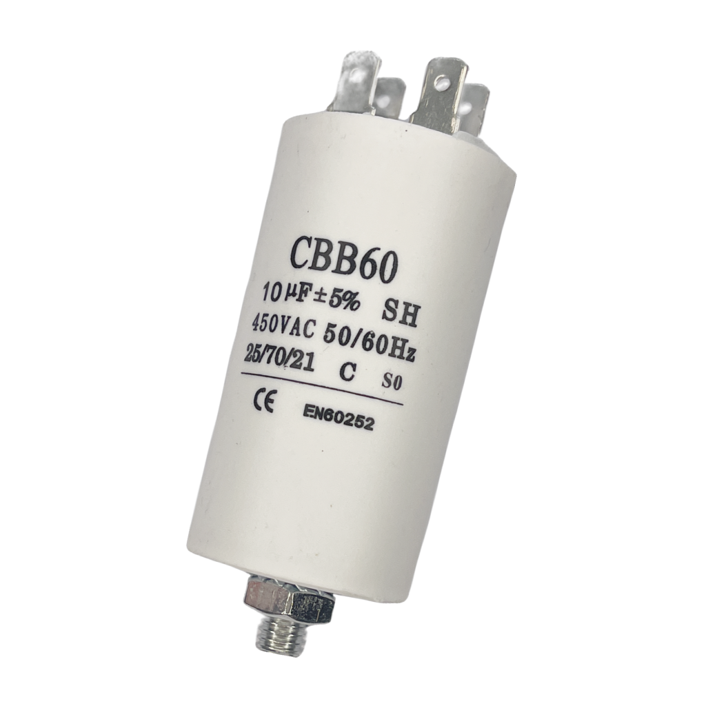10uF Motor Run Capacitor Tag Spade 240v-450v CBB60