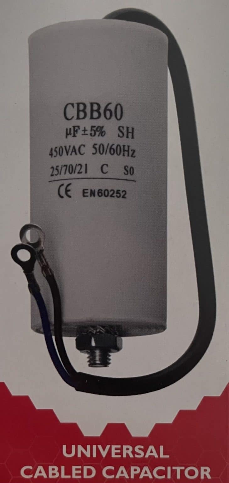 20uF Motor Run Capacitors Twin Lead 240v-450v CBB60