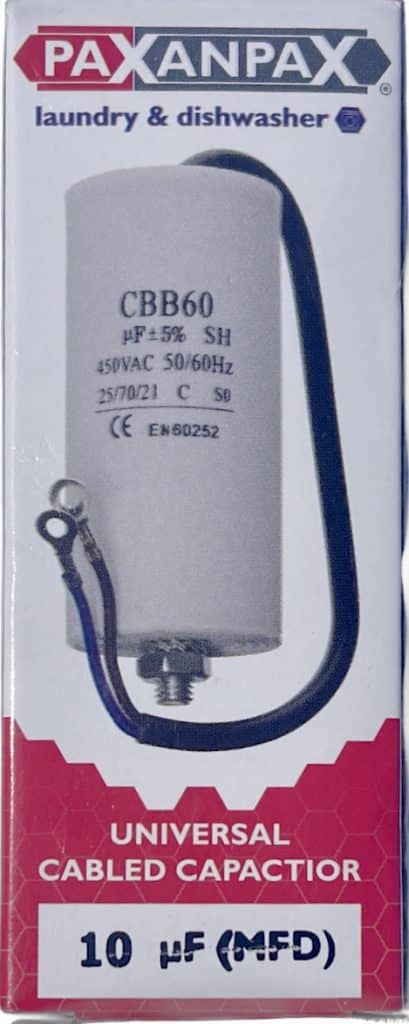 10uF Motor Run Capacitor Twin Lead 240v-450v CBB60